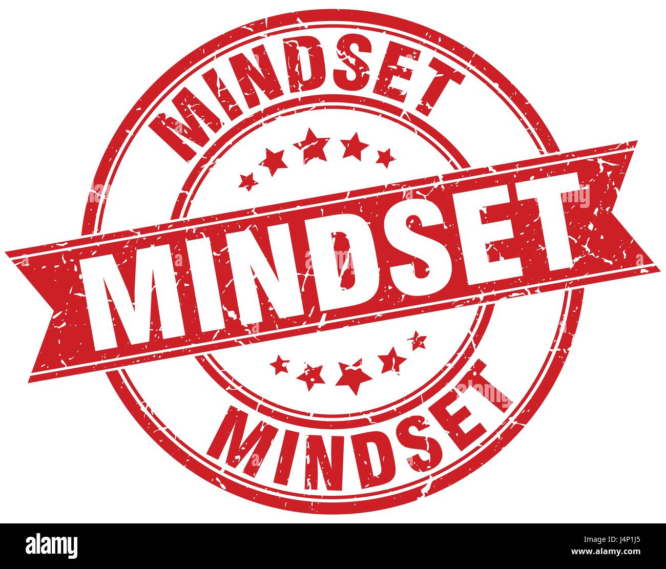 mindset round grunge ribbon stamp Stock Vector Image & Art - Alamy