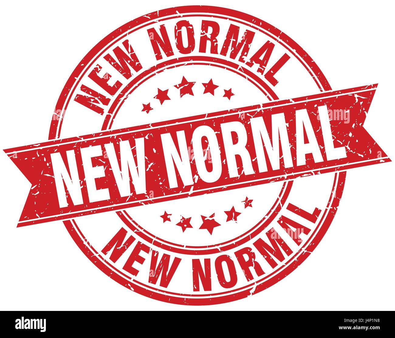 new normal round grunge ribbon stamp Stock Vector Image & Art - Alamy
