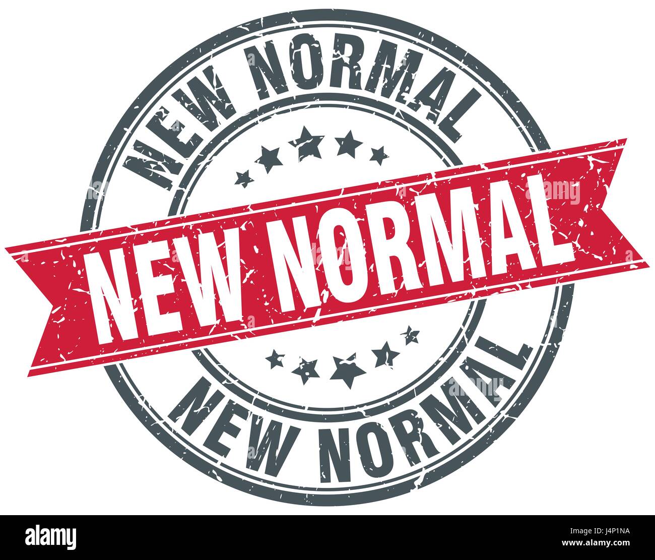 new normal round grunge ribbon stamp Stock Vector Image & Art - Alamy