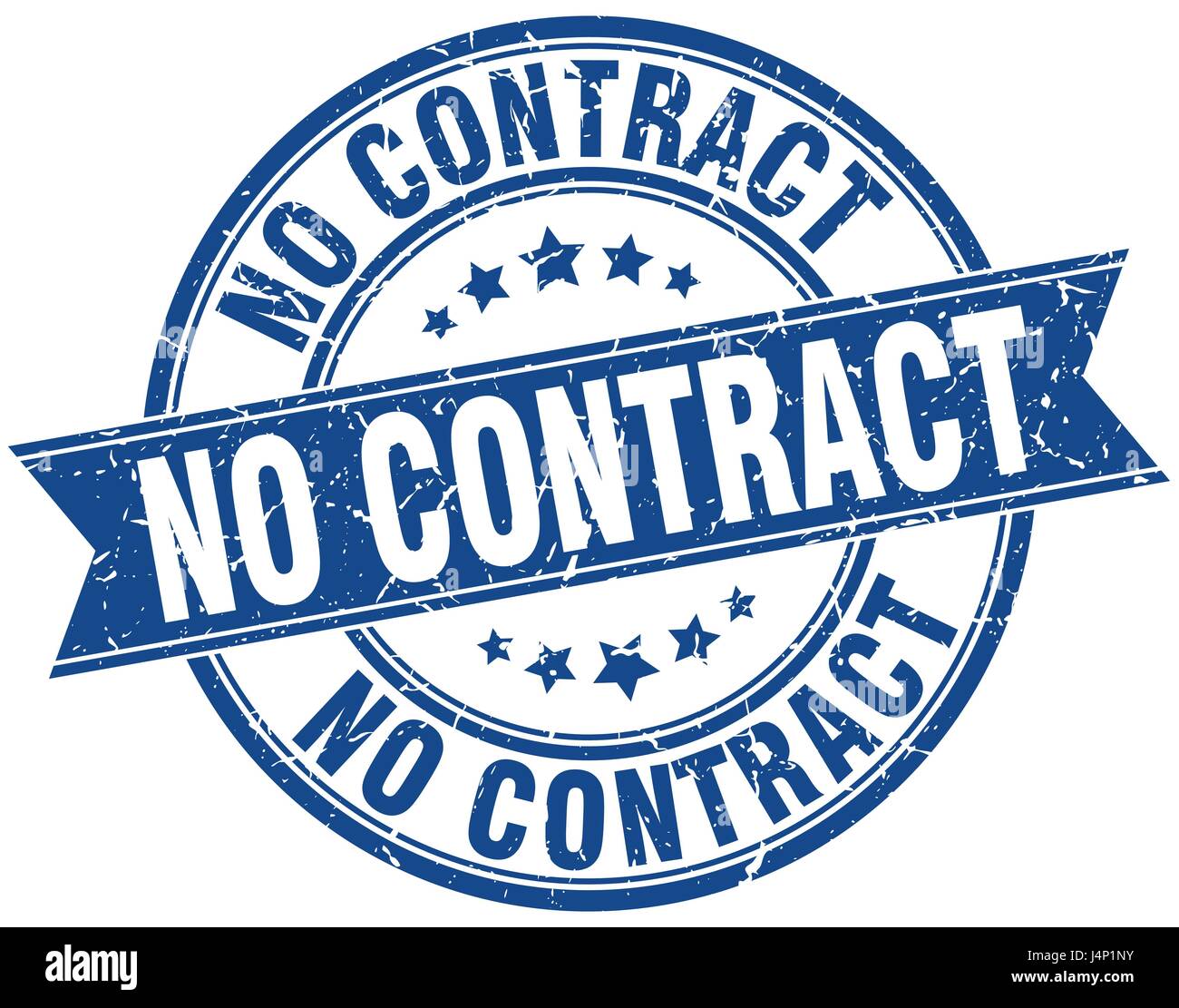 no contract round grunge ribbon stamp Stock Vector Image & Art - Alamy