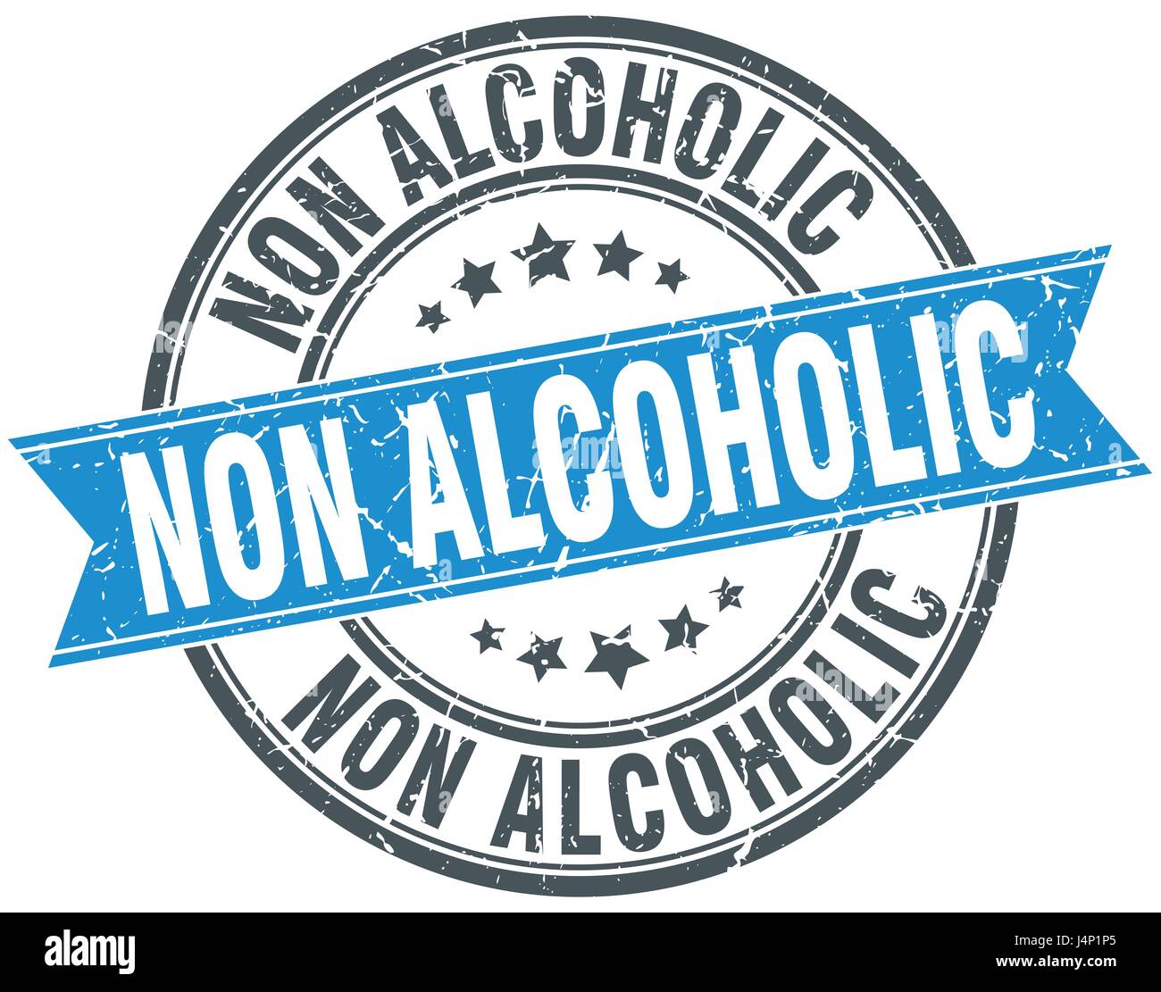 non alcoholic round grunge ribbon stamp Stock Vector Image & Art - Alamy