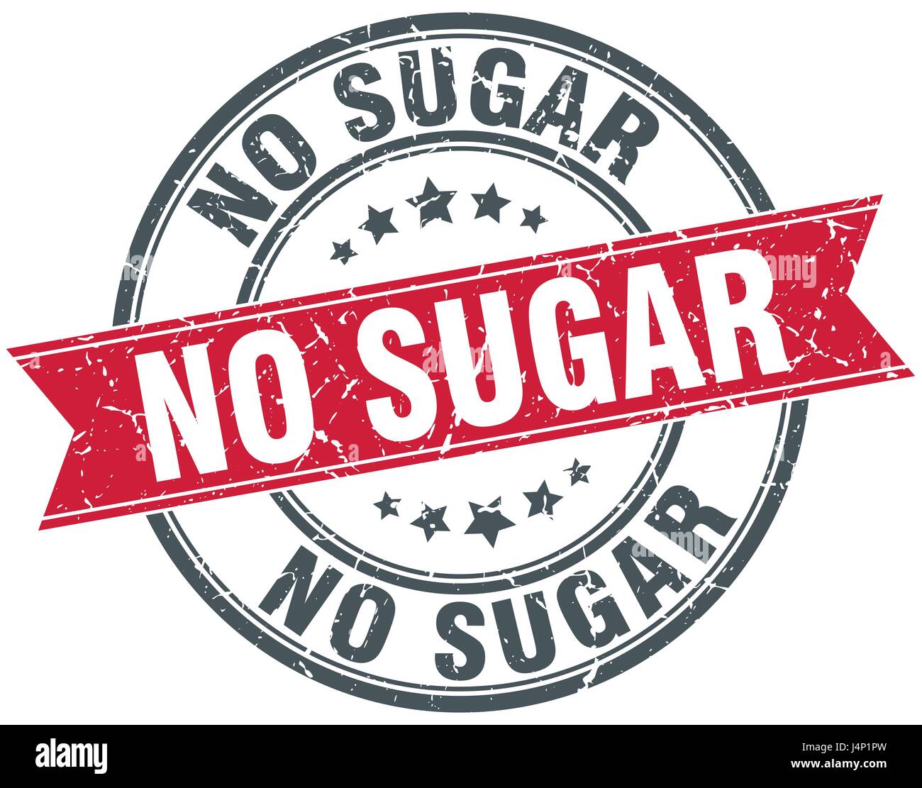 no sugar round grunge ribbon stamp Stock Vector Image & Art - Alamy