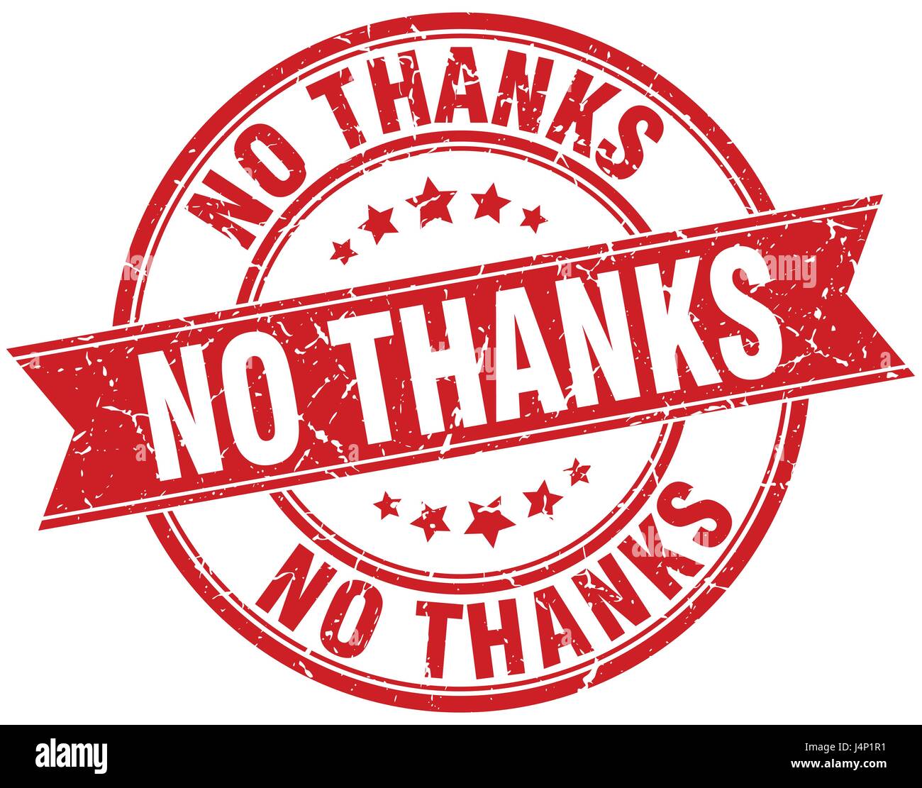 no thanks round grunge ribbon stamp Stock Vector Image & Art - Alamy