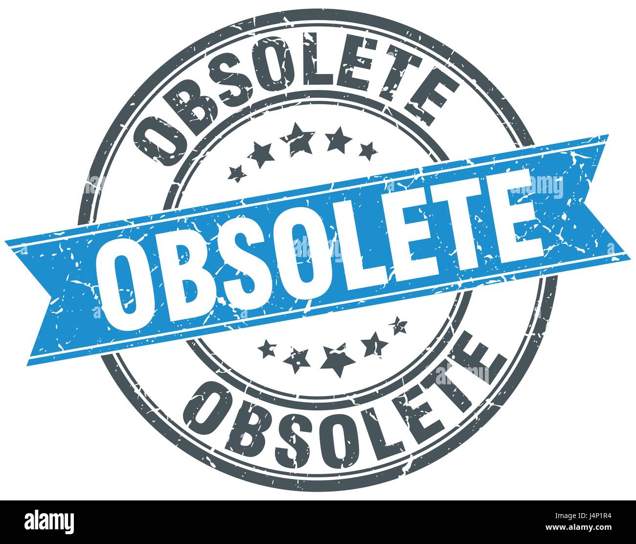 obsolete round grunge ribbon stamp Stock Vector Image & Art - Alamy