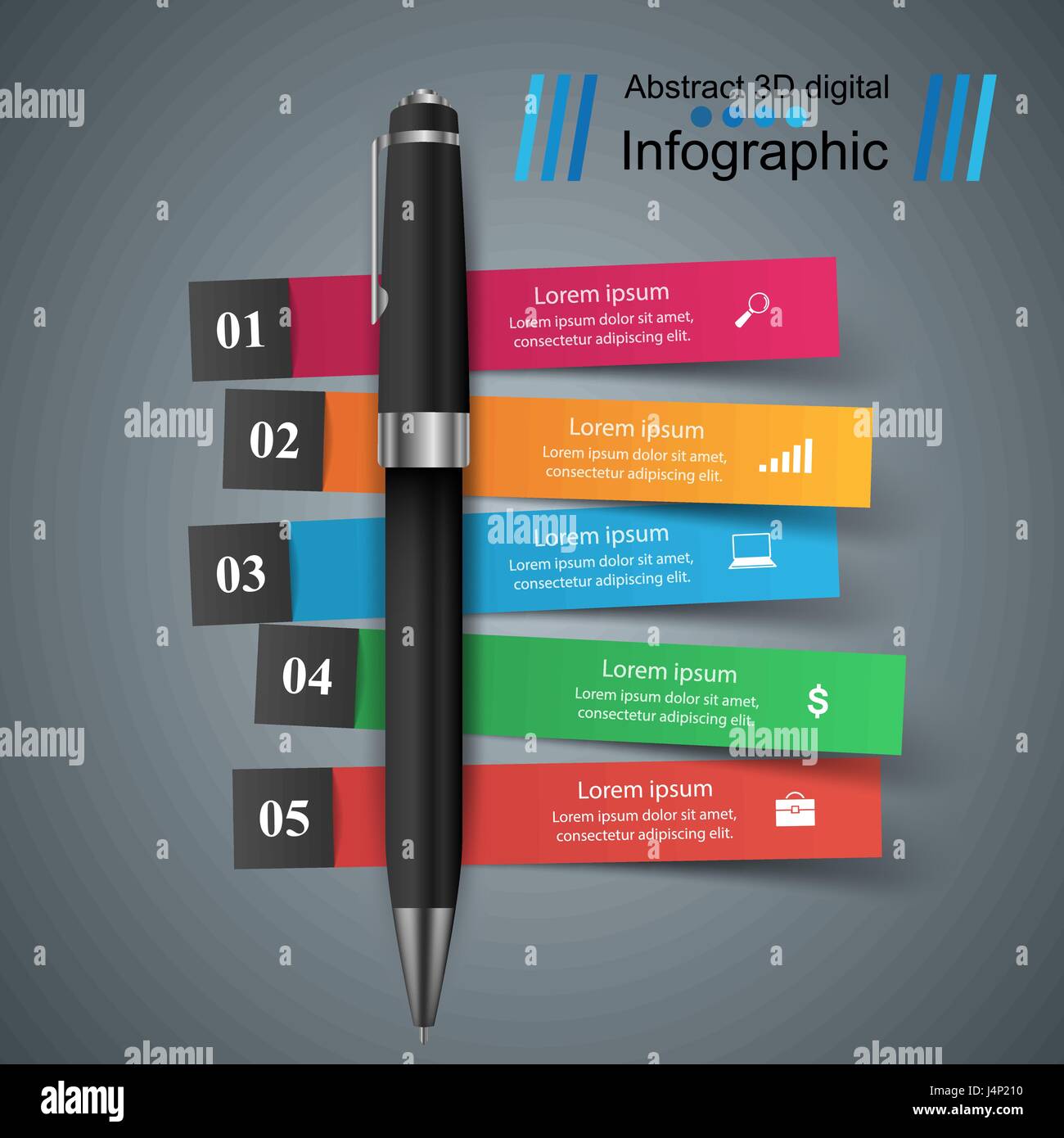 Business Infographics. Pen icon Stock Vector Image & Art - Alamy