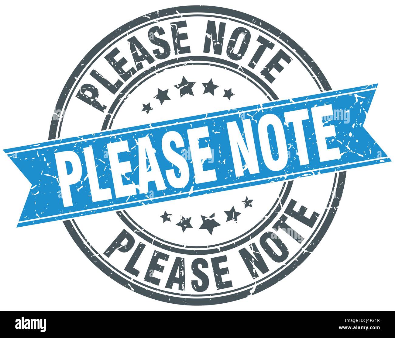 please note round grunge ribbon stamp Stock Vector Image & Art - Alamy