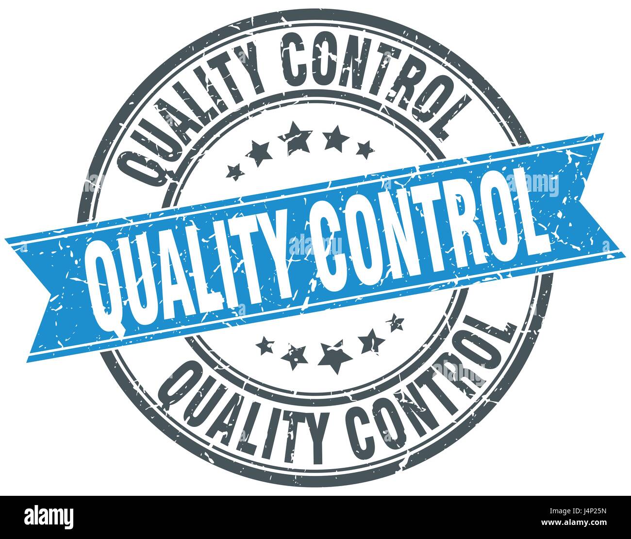 quality control round grunge ribbon stamp Stock Vector Image & Art - Alamy