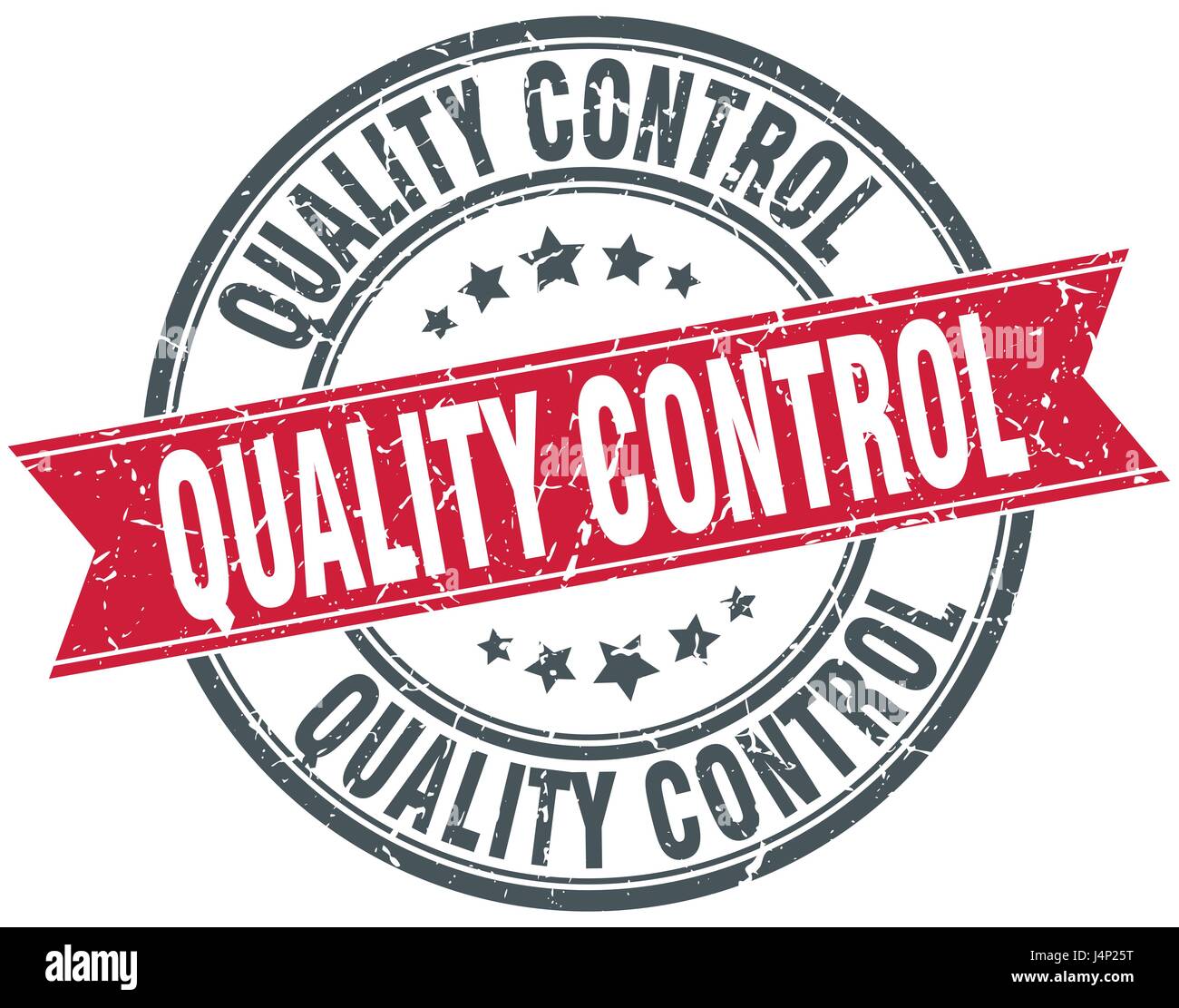 quality control round grunge ribbon stamp Stock Vector Image & Art - Alamy