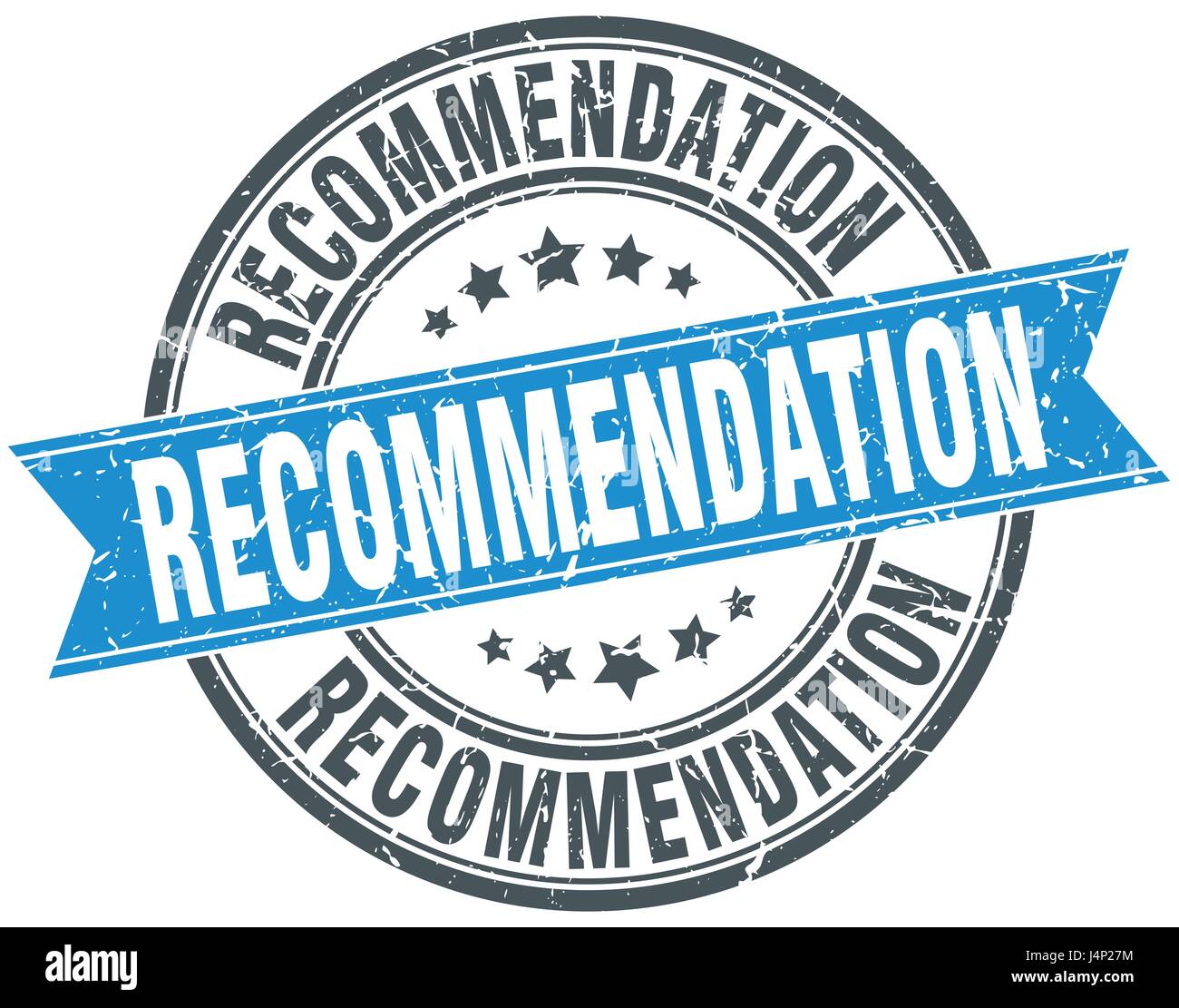 recommendation round grunge ribbon stamp Stock Vector Image & Art - Alamy