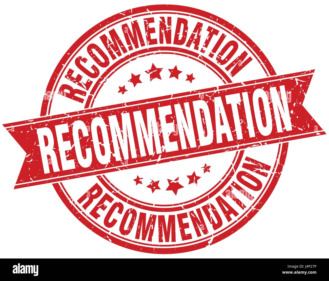 recommendation round grunge ribbon stamp Stock Vector Image & Art - Alamy