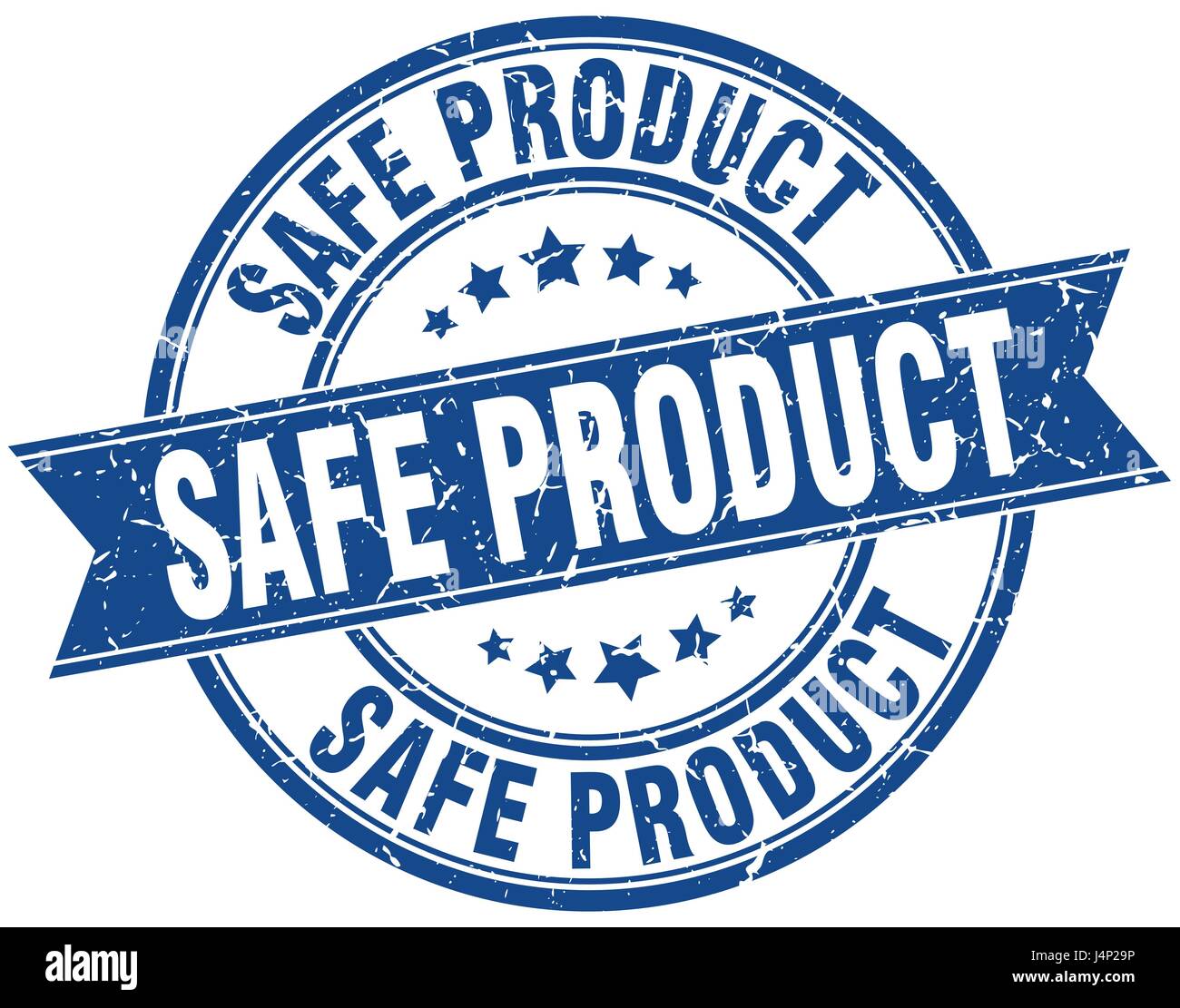 safe product round grunge ribbon stamp Stock Vector Image & Art - Alamy