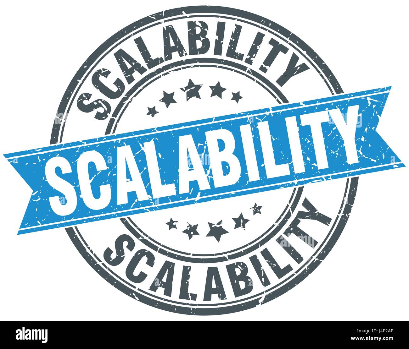 scalability round grunge ribbon stamp Stock Vector Image & Art - Alamy
