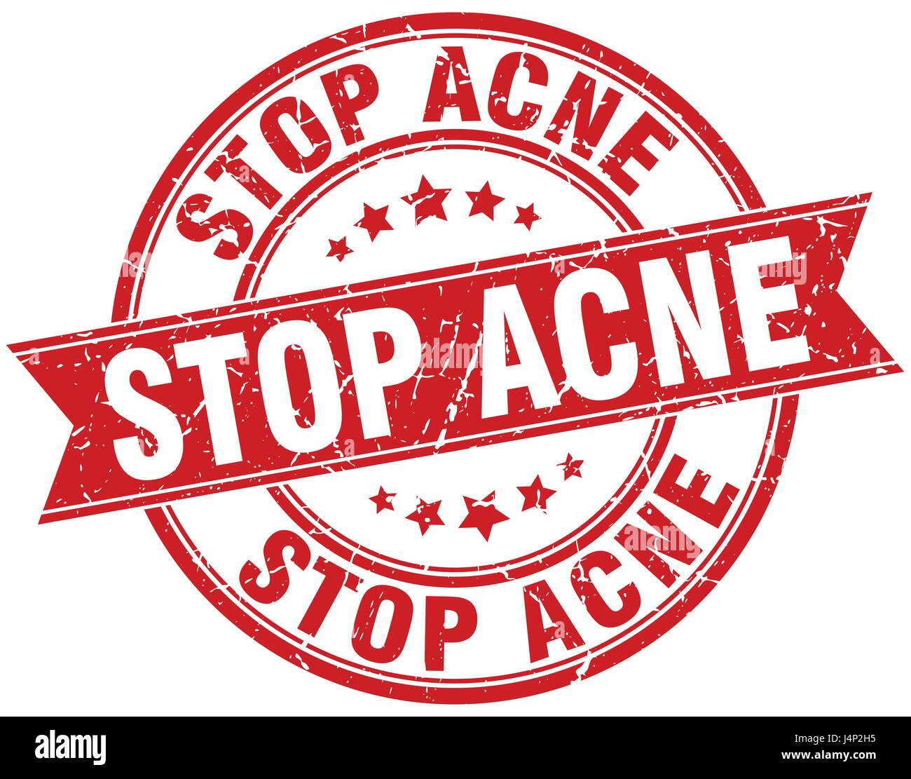 stop acne round grunge ribbon stamp Stock Vector Image & Art - Alamy