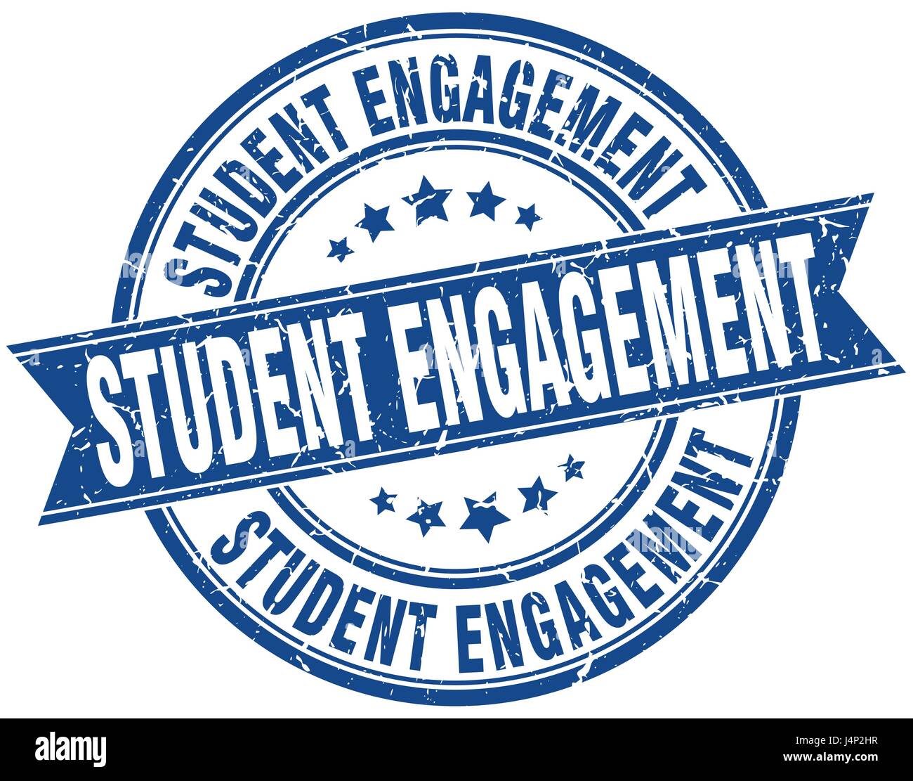student engagement round grunge ribbon stamp Stock Vector Image & Art ...