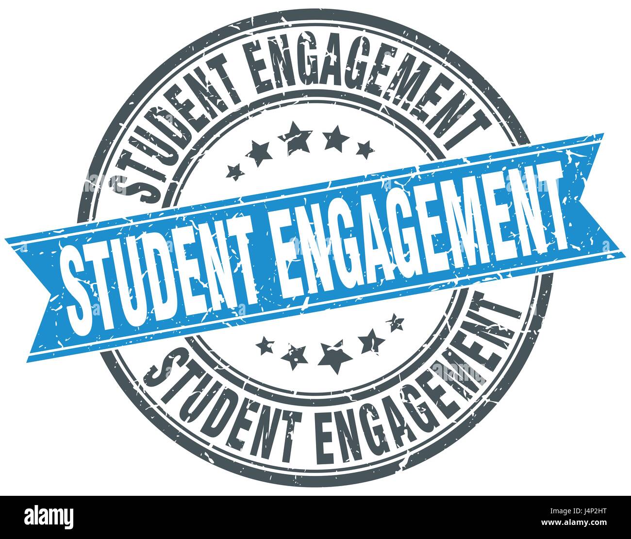 student engagement round grunge ribbon stamp Stock Vector Image & Art ...