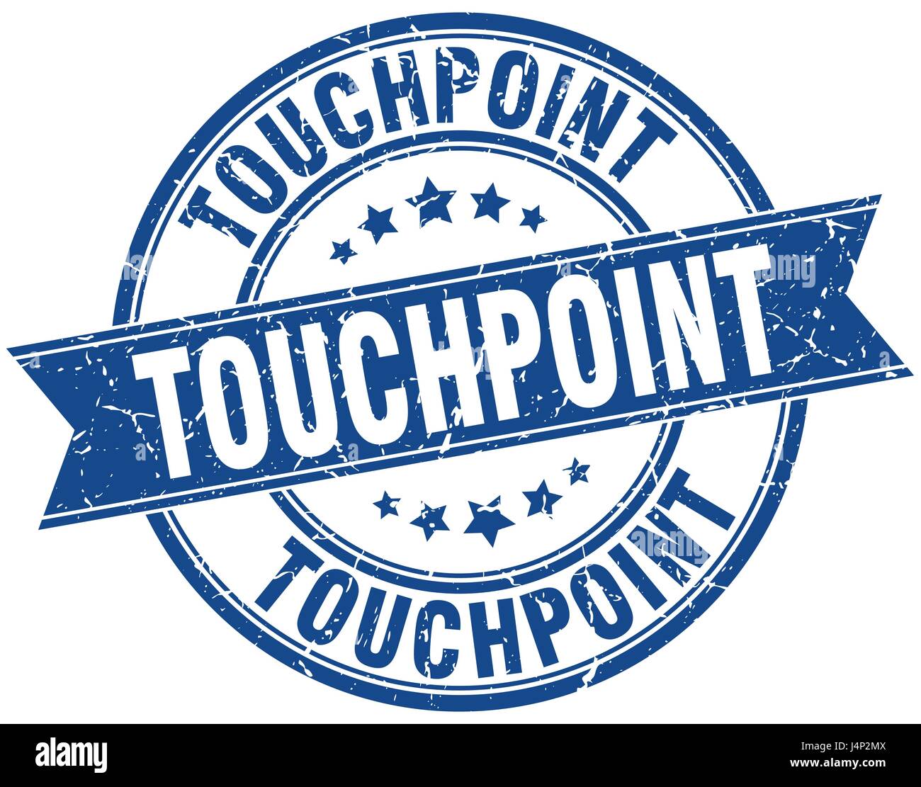 touchpoint round grunge ribbon stamp Stock Vector Image & Art - Alamy