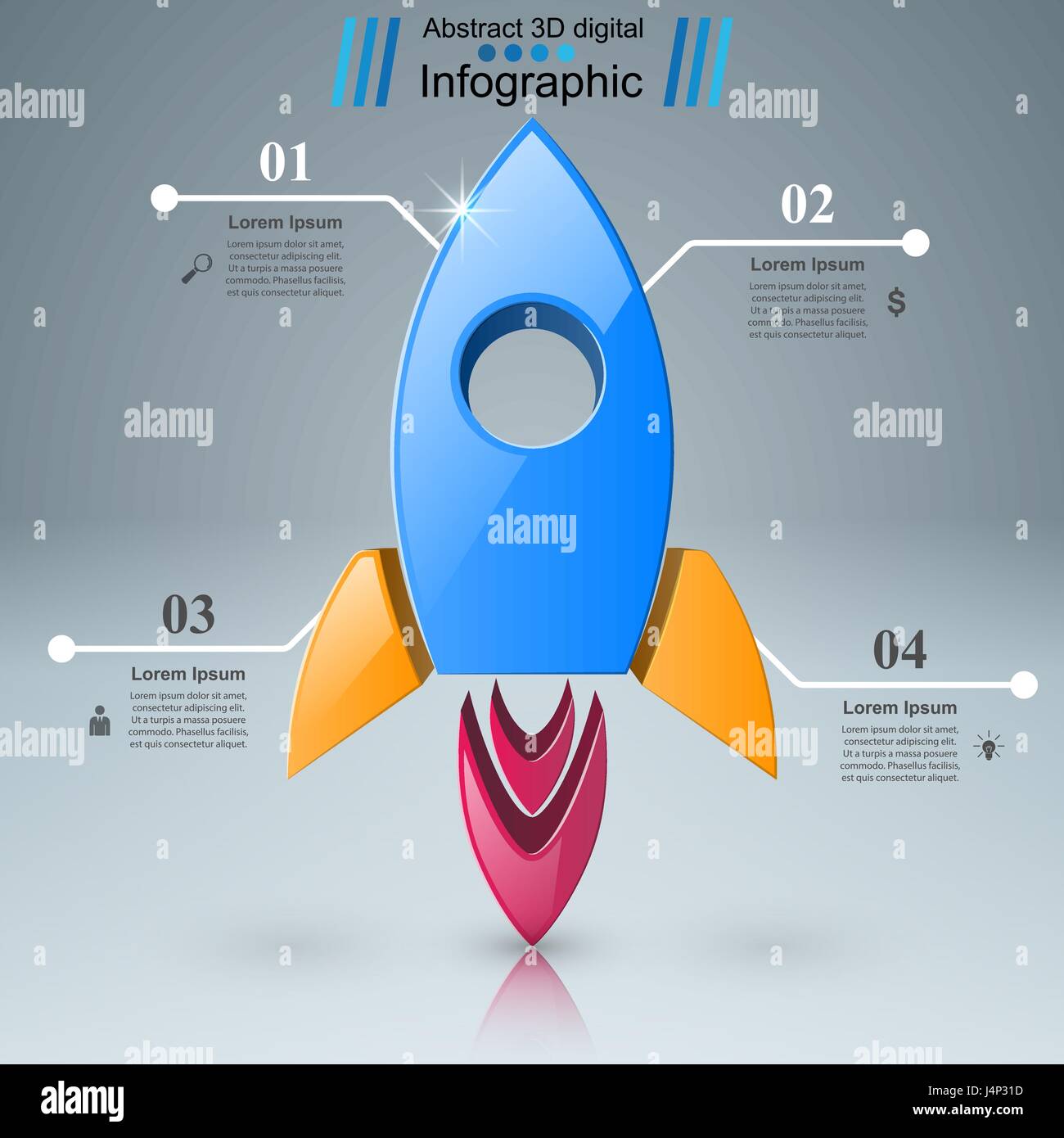 Rocket icon. Abstract illustration Infographic Stock Vector Image & Art ...