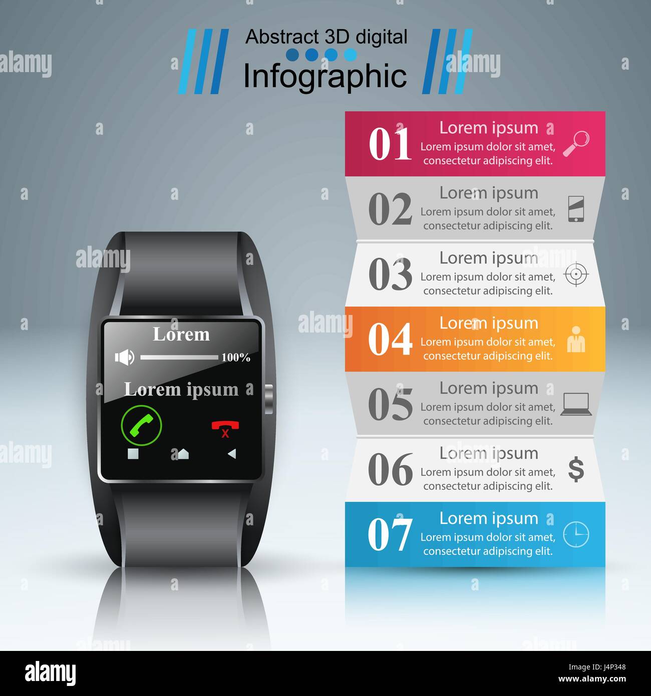 Smartwatch icon. Abstract infographic Stock Vector Image & Art - Alamy