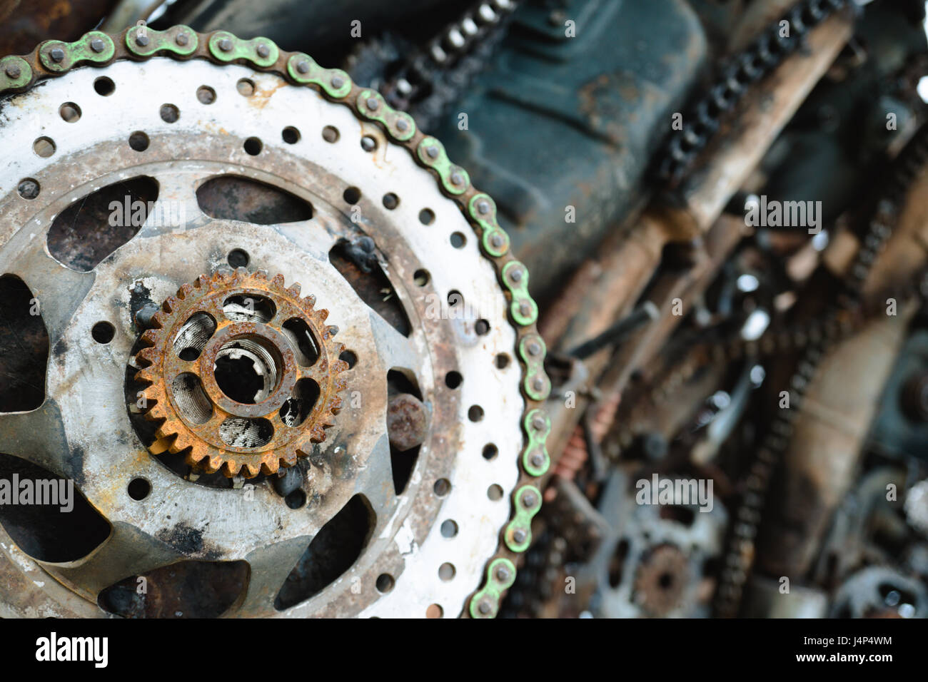 Close up rusted steel parts in junkyard Stock Photo - Alamy
