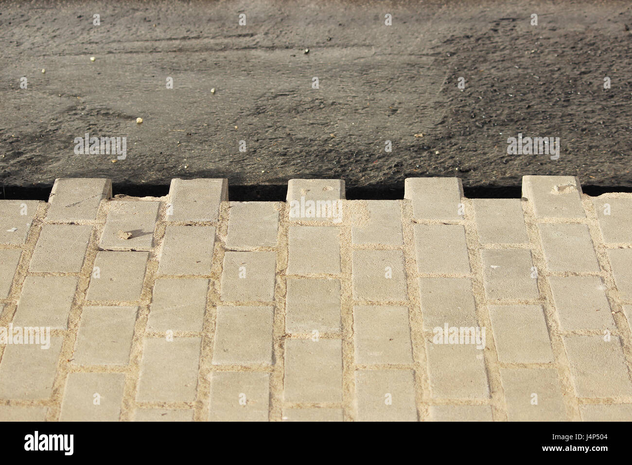 Asphalting of territory at a trading-office complex with the ...