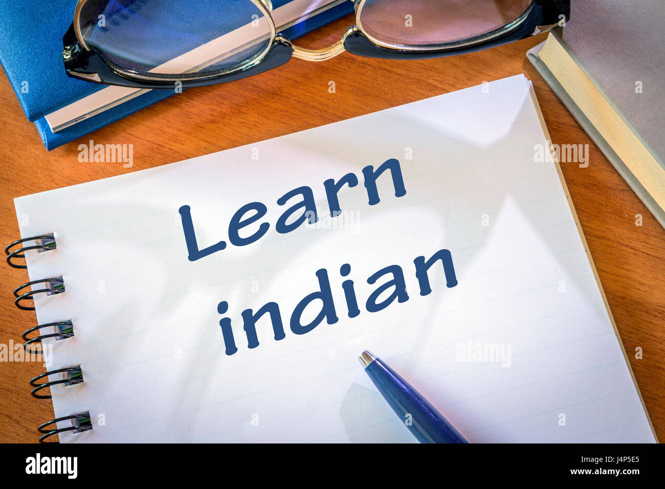 Learn indian written in a notepad. Education concept Stock Photo - Alamy