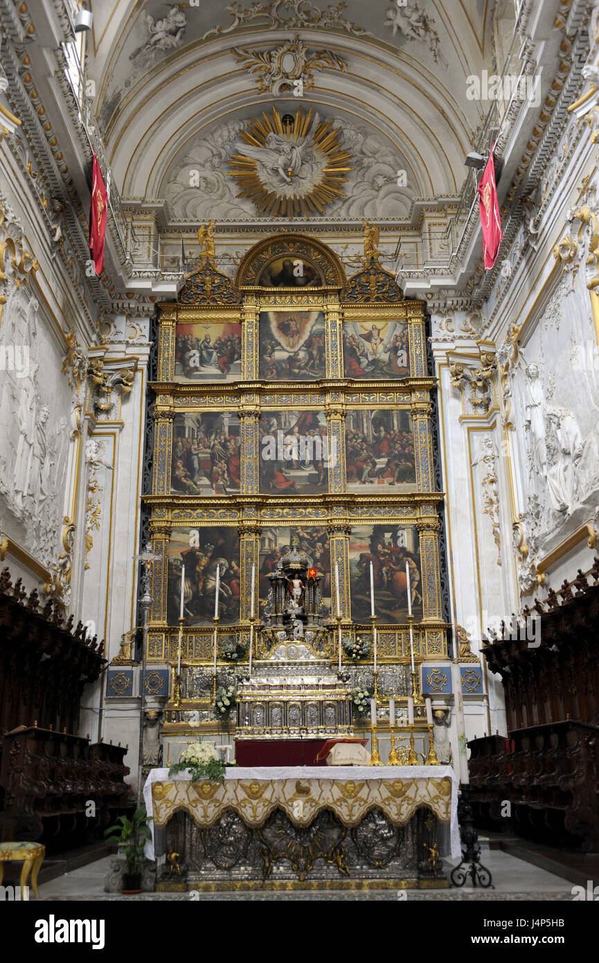 Italy, island Sicily, Modica, Modica Alta, church San Giorgio, interior ...