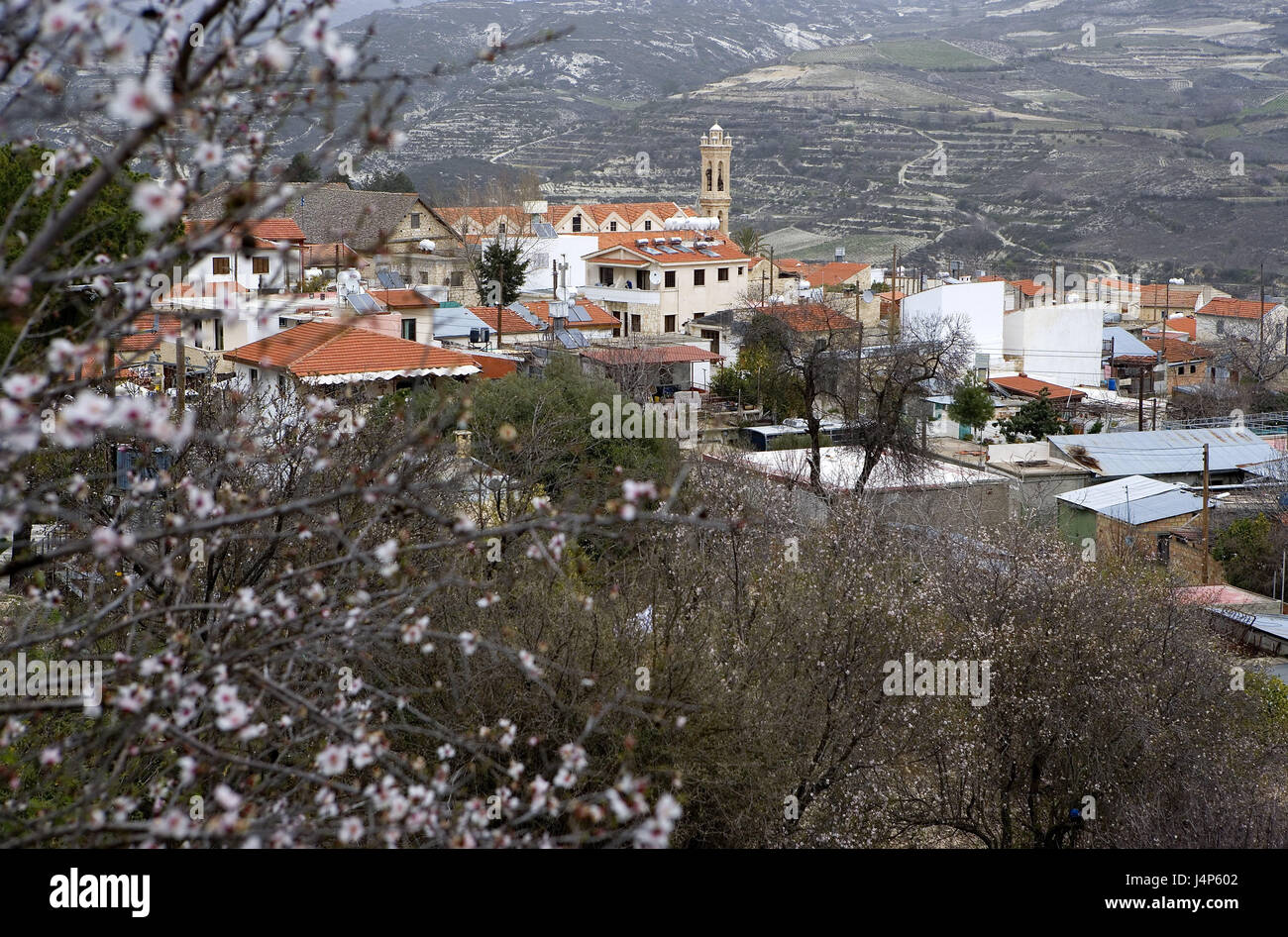 Cyprus, Omodos, wine village, Troodos mountains, Mediterranean island ...
