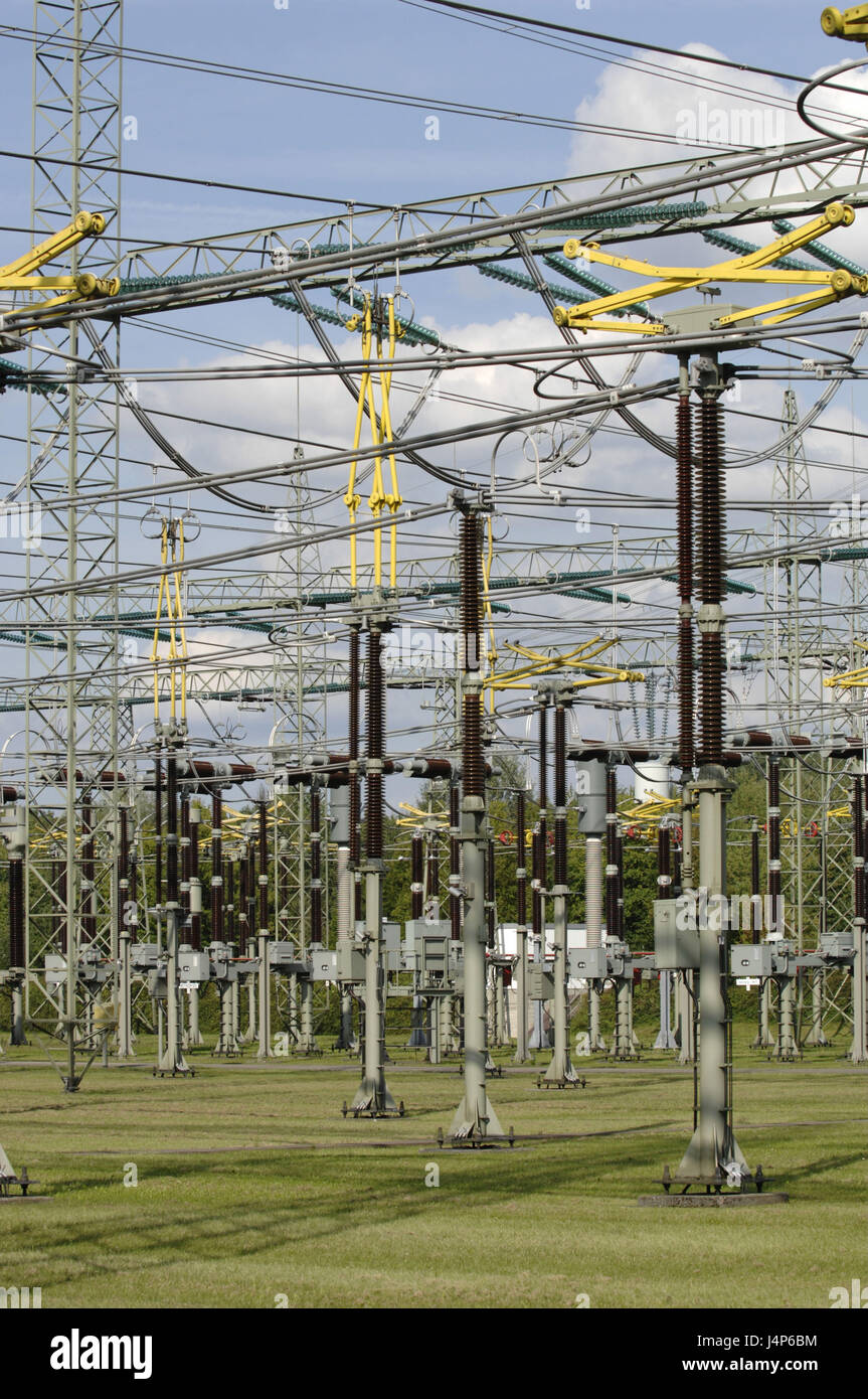 Nuclear power plant, transformer station, detail Stock Photo - Alamy