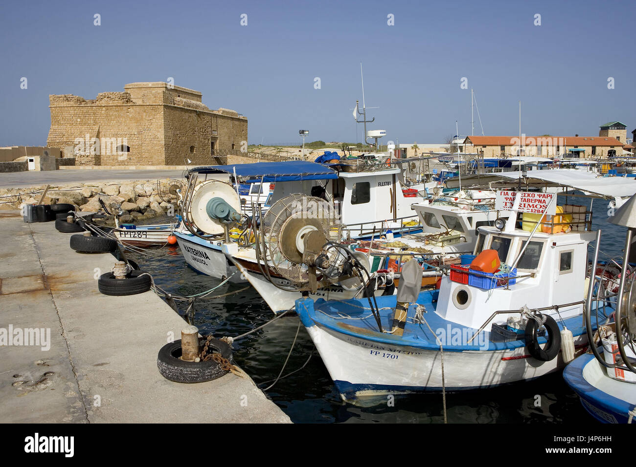 Cyprus, Kato Paphos, harbour, Mediterranean island, island, Paphos ...
