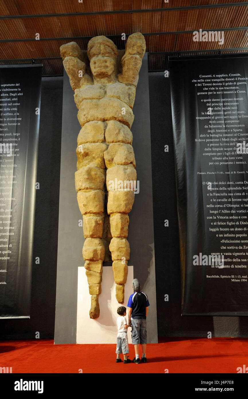 Italy, island Sicily, Agrigento, archaeological museum, Telamon ...