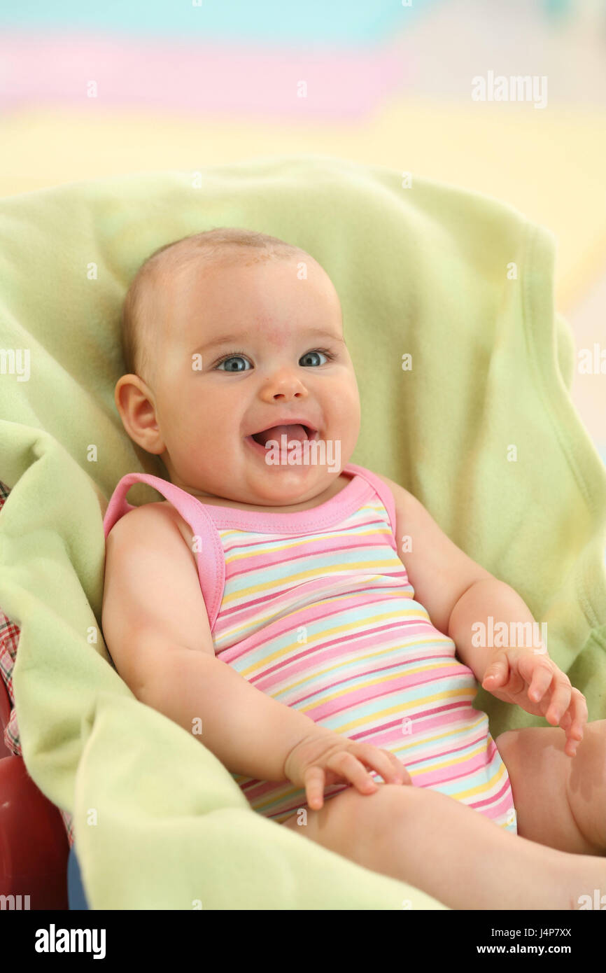 Baby, 5 months, seat peel, sit, model released, people, child, infant ...