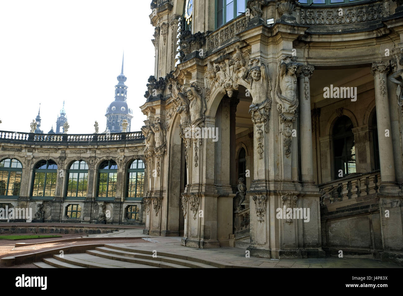 Germany, Saxony, Dresden, Old Town, kennel, carillon pavilion, detail ...