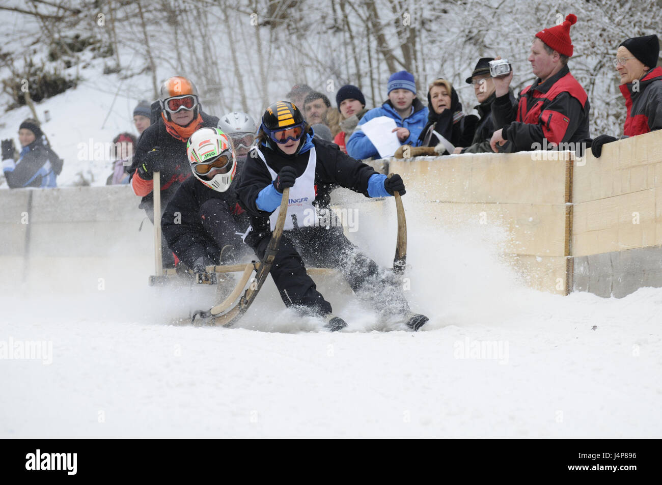 Horn slide races, Germany, Upper Bavaria, Garmisch-Partenkirchen ...