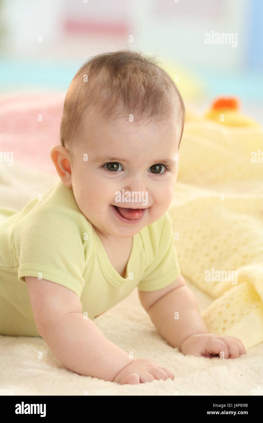 Baby, 6 months, portrait, model released, people, child, infant, child ...