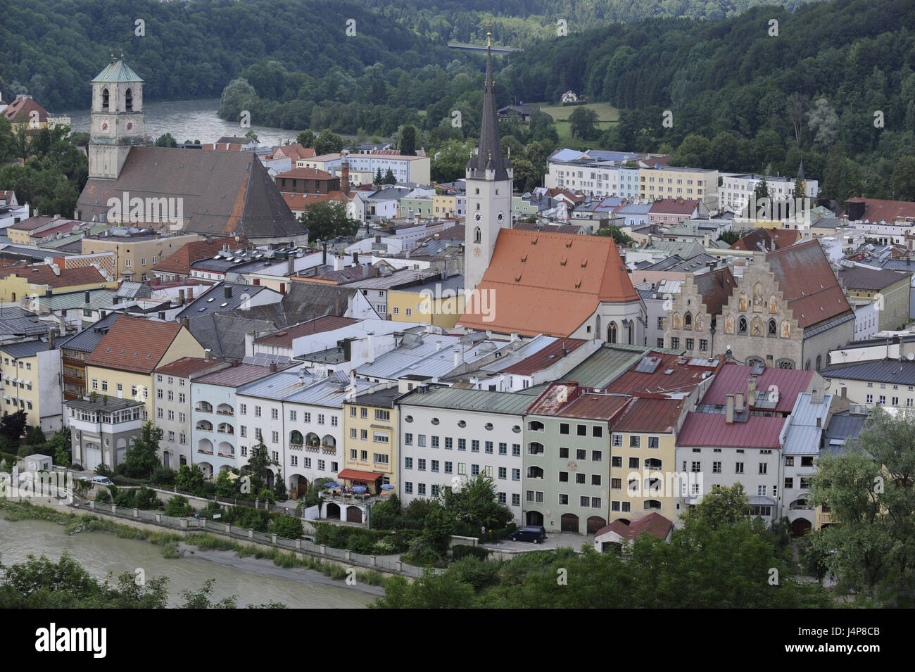 Germany, Bavaria, water castle in the Inn, town view Stock Photo - Alamy