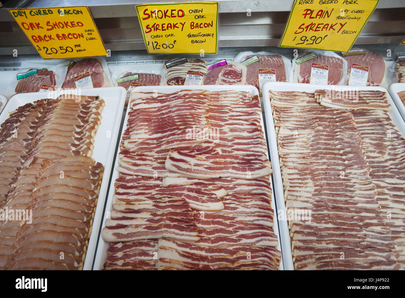 England, London, Southwark, borough Market, ham, bacon Stock Photo - Alamy