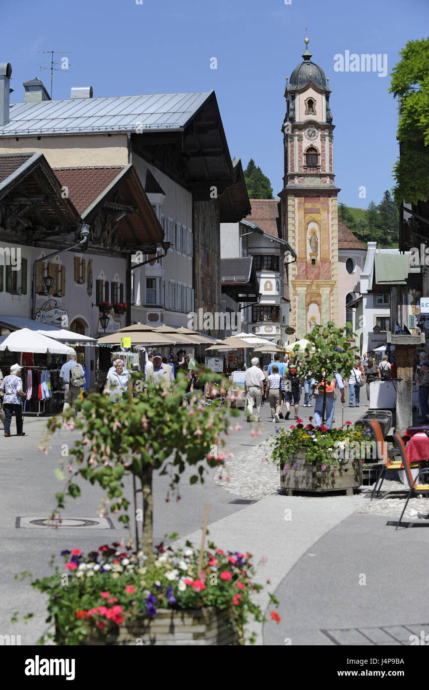 Germany, Bavaria, Mittenwald, pedestrian area, tourist Stock Photo - Alamy
