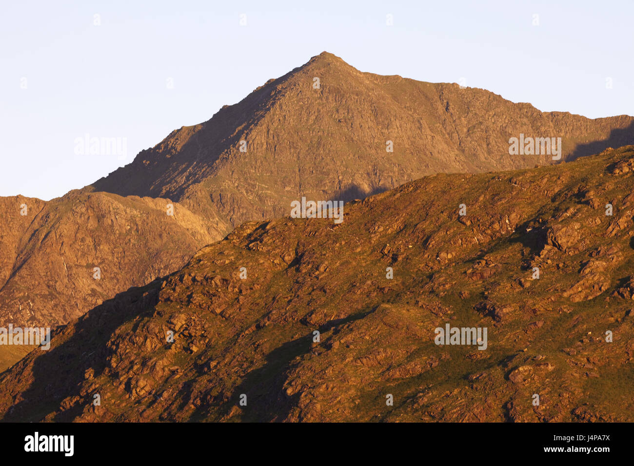 Wales, Gwynedd, Snowdonia national park, Mount Snowdon, Capel Curig ...