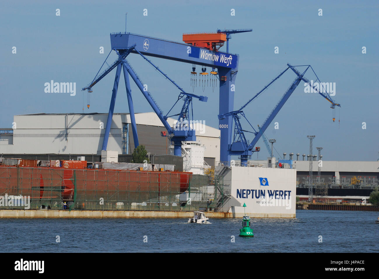 Germany, Mecklenburg-West Pomerania, Rostock, Warow, Neptune shipyard ...