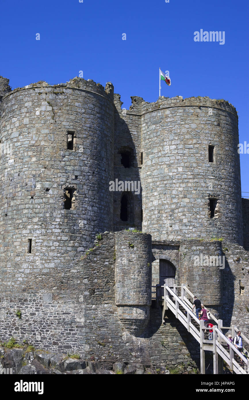Wales, Gwynedd, Harlech Castle Stock Photo - Alamy