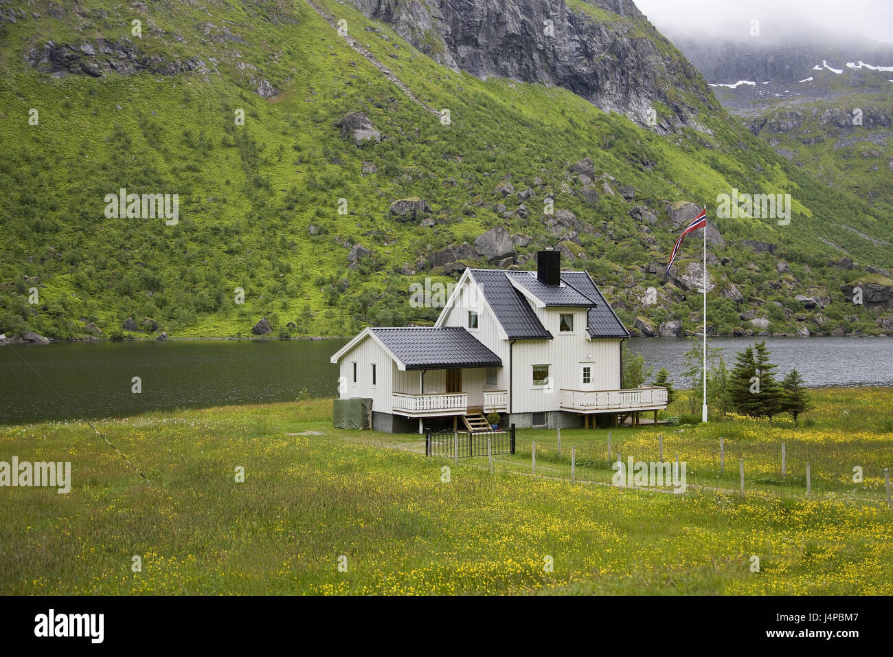 Norway, Lofoten, residential house Stock Photo - Alamy