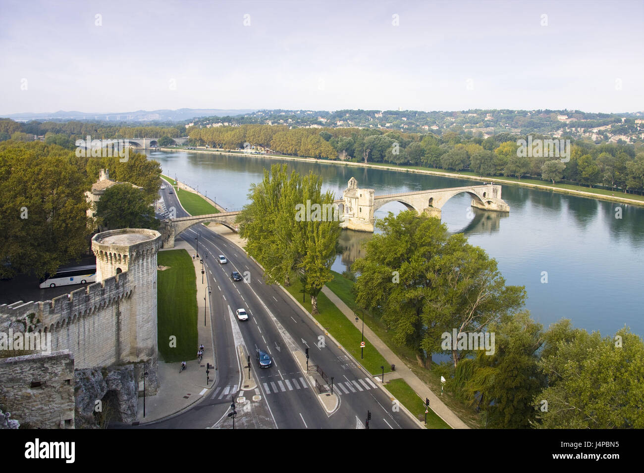 France, Avignon, town view, bridge, Pont de Avignon Stock Photo - Alamy
