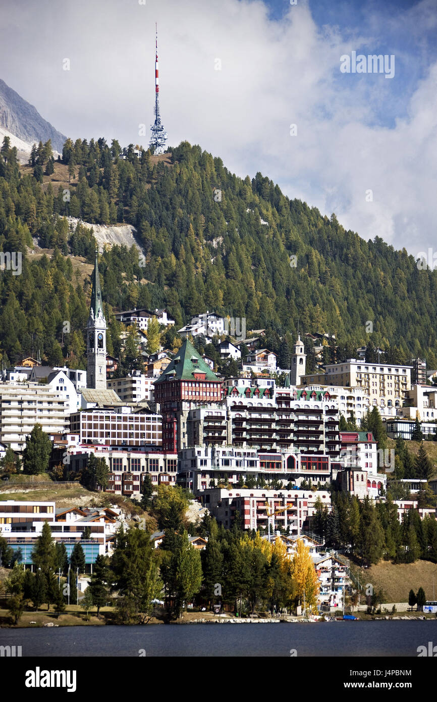Switzerland, St. Moritz, town view Stock Photo - Alamy