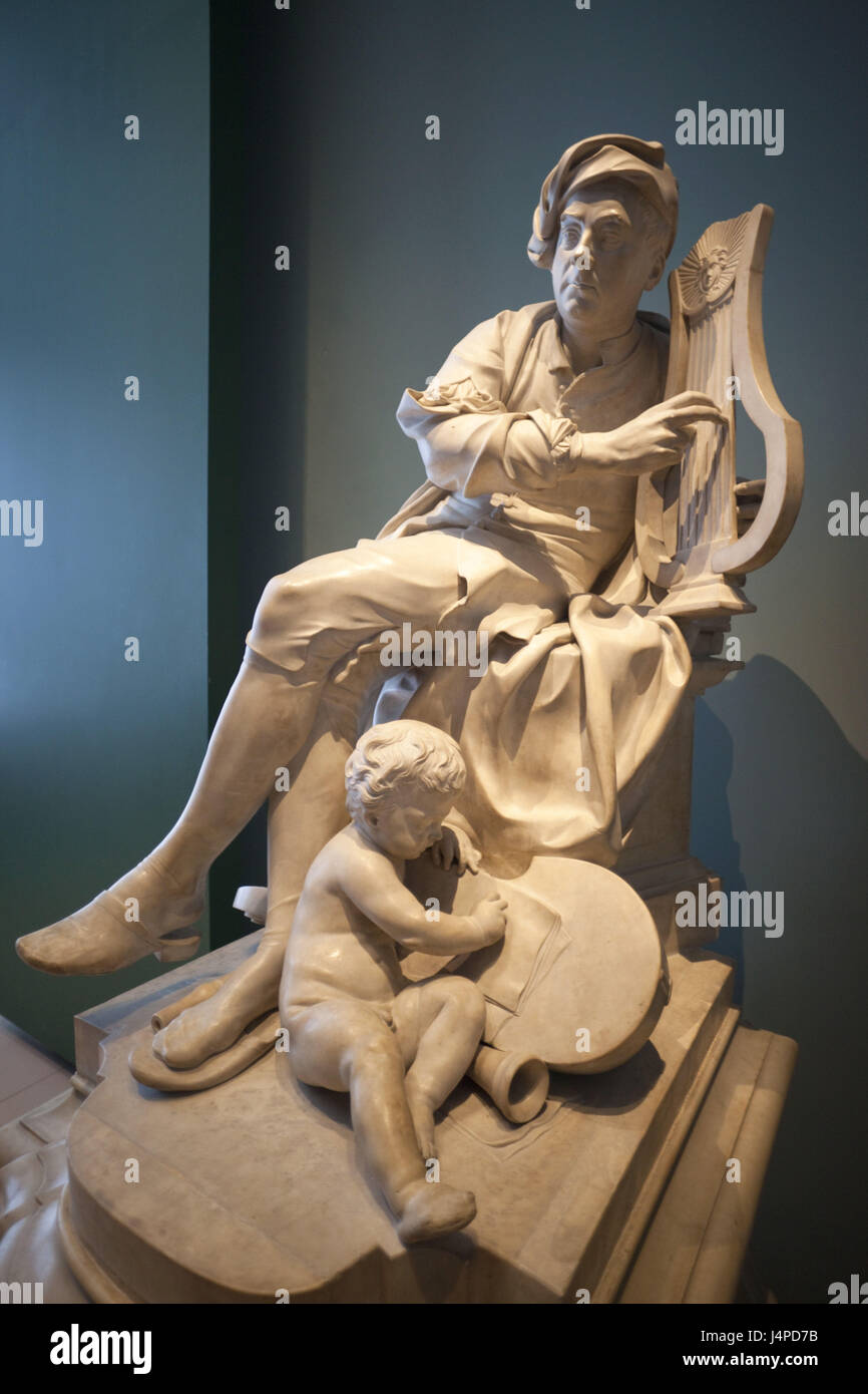 Great Britain, England, London, Victoria and Albert museum, statue ...