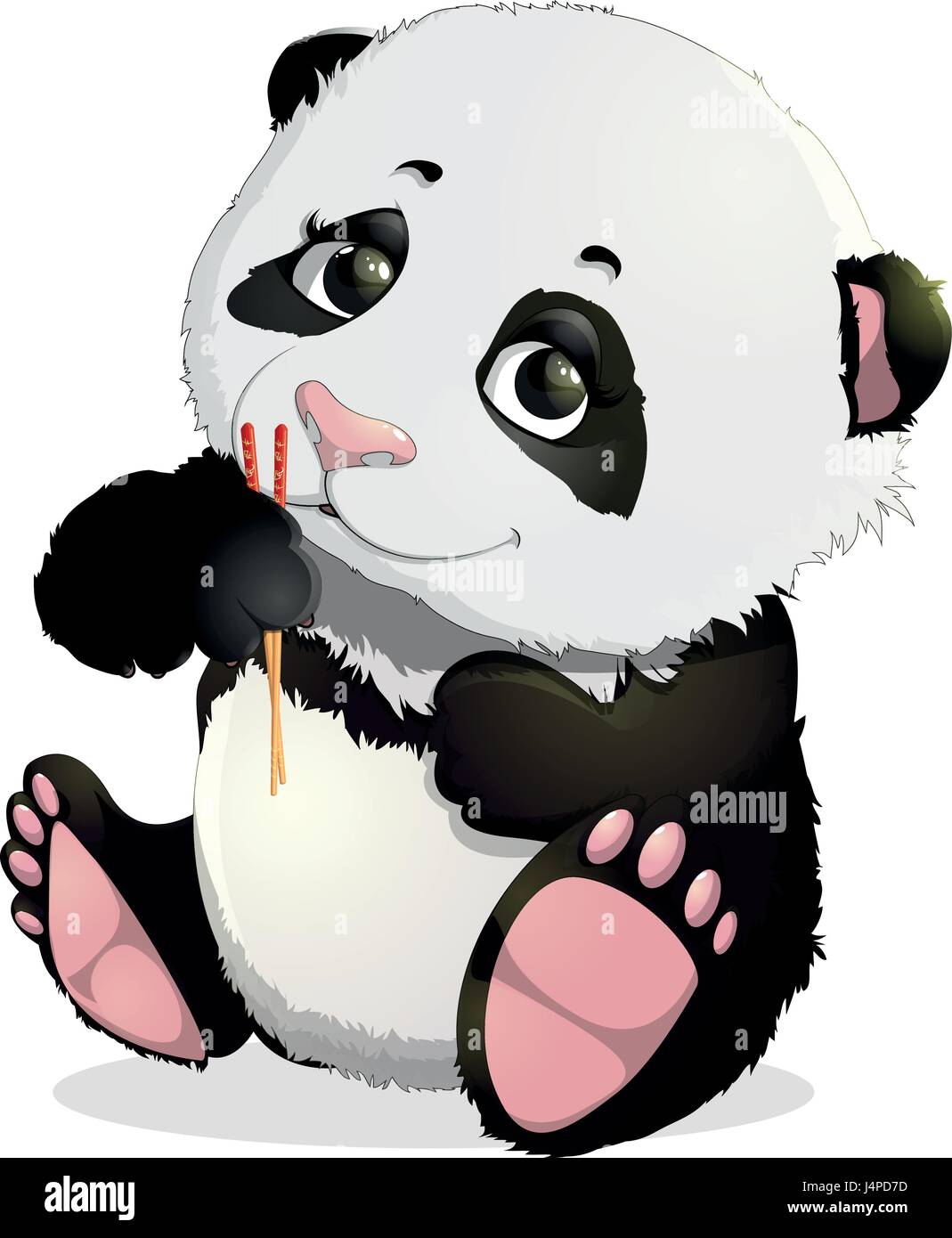 Cute Panda bear illustrations Stock Vector Image & Art - Alamy
