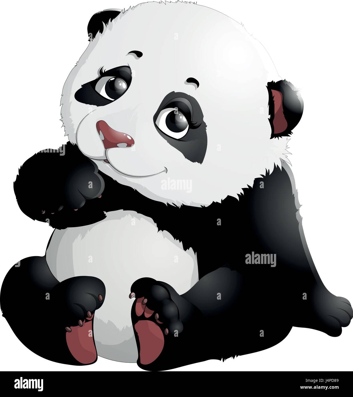 Cute Panda bear illustrations Stock Vector Image & Art - Alamy