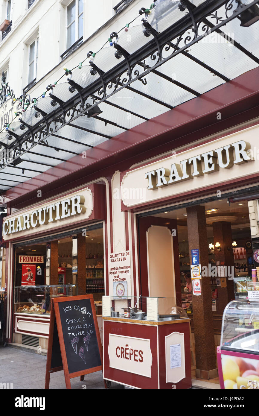France, Paris, butcher's shop, delicatessen store Stock Photo - Alamy