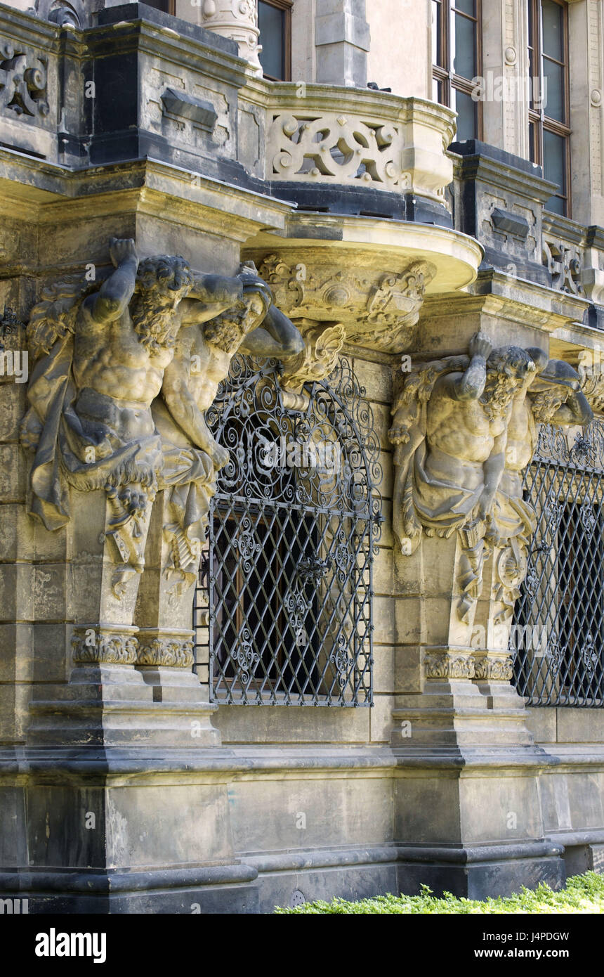 Germany, Saxony, Dresden, Old Town, theatre square with Semperoper ...