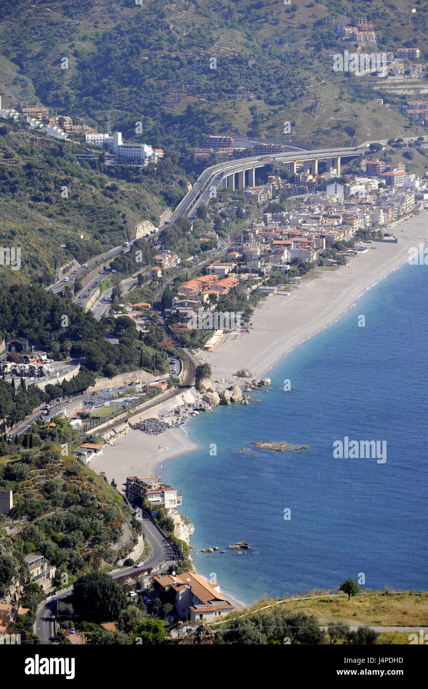 Italy, Sicily, highway Messina Palermo, coastal scenery Stock Photo - Alamy