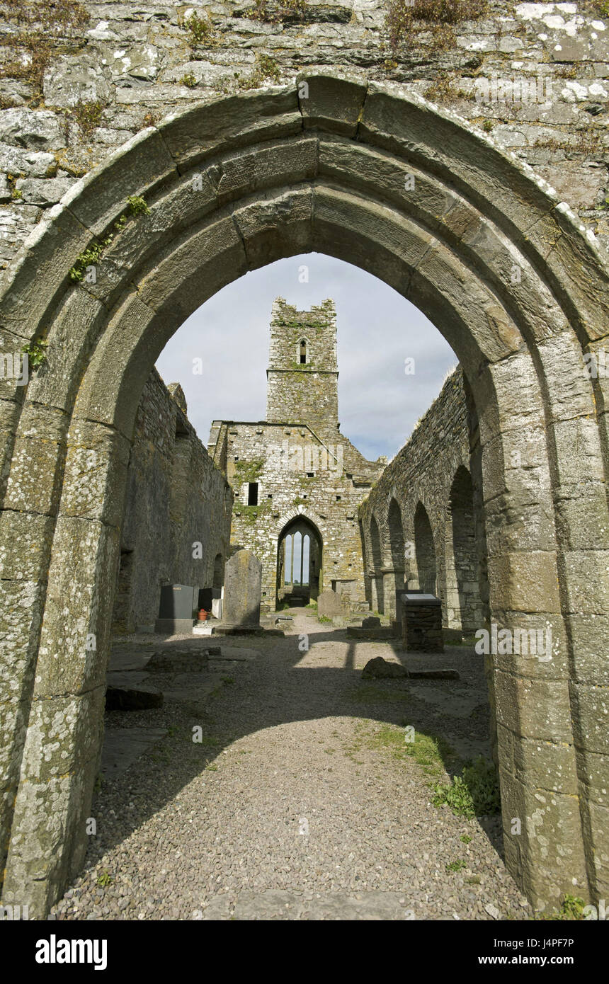 Ireland, Munster, Cork county, Timoleague, Timoleague Friary Stock ...